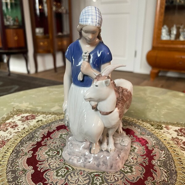 Porcelain Goat Figurine - Etsy