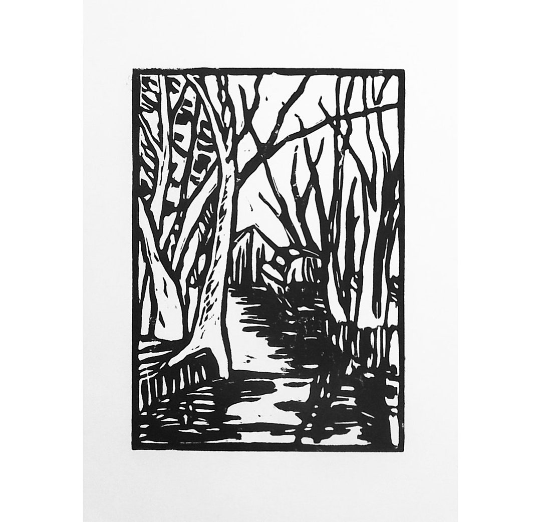 Linoleum Print am Kanal Manual Print - Etsy