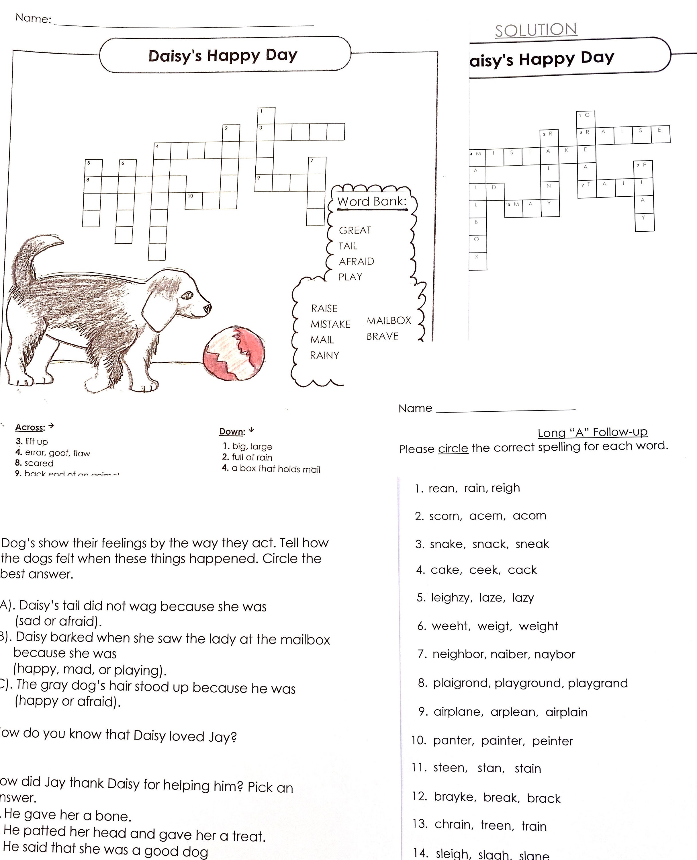 Peacock Reading Game and Phonics/bundle- Long "a" (a, A_e, Ai, Ay, Ea ...