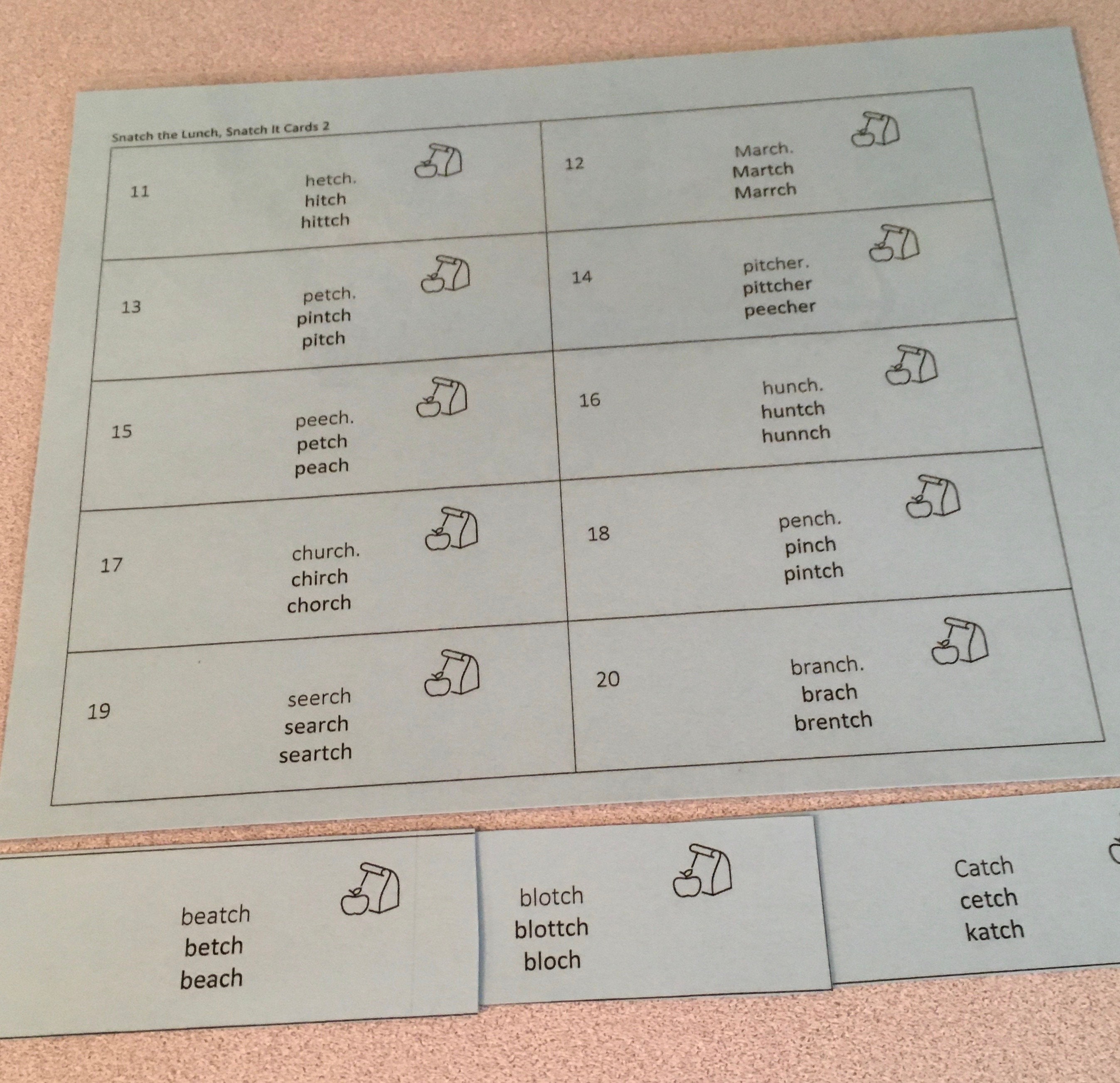Snatch the Lunch -ch/tch Reading/ Phonics Game/decodable Stories. Read ...