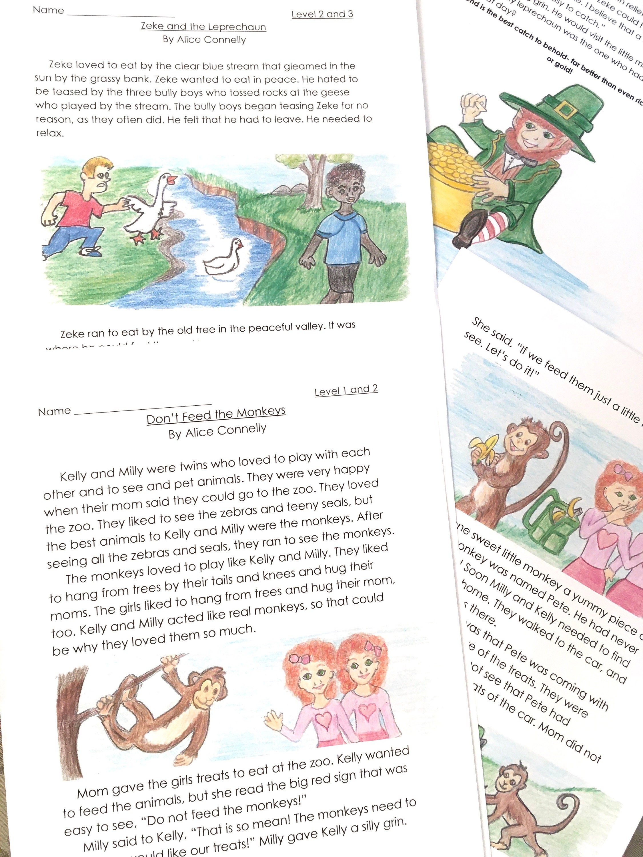 Long "a" and Long "e" Decodable Story Bundle- 4 Water Colored Stories ...