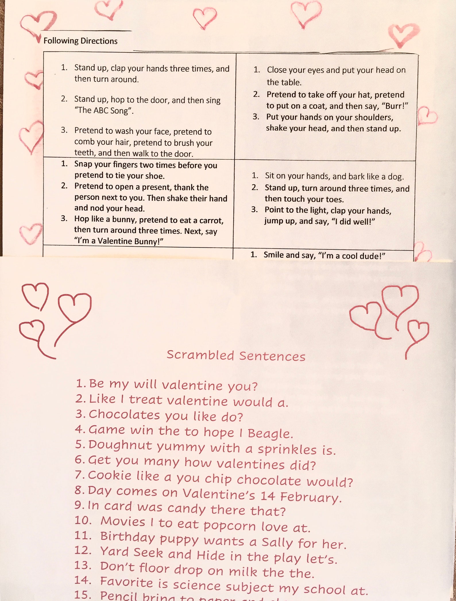 Valentine's Day Party Games for Kids-bean Bag Dog Toss, Pin the Heart ...