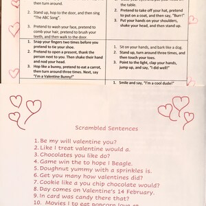 Valentine's Day Party Games for Kids-bean Bag Dog Toss, Pin the Heart ...