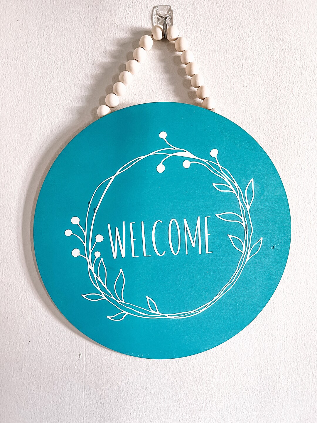 Hanging 12 Wooden Round Door Signs - Etsy