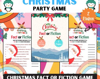 Christmas Fact or Fiction Game Holiday Party Fun Family Christmas Night ...