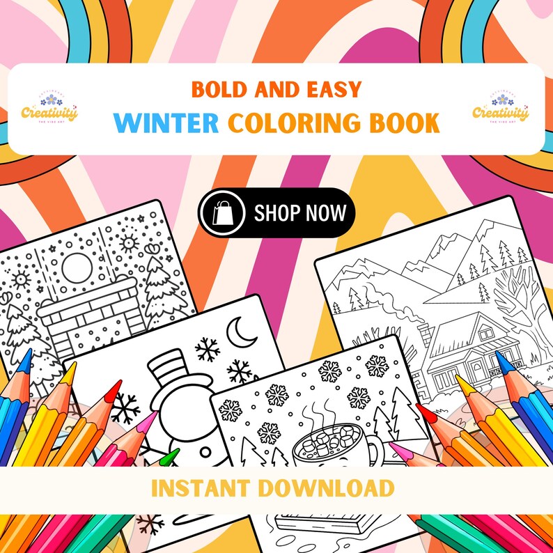 Winter Coloring Pages, Winter Coloring Printables, Stress Relief ...