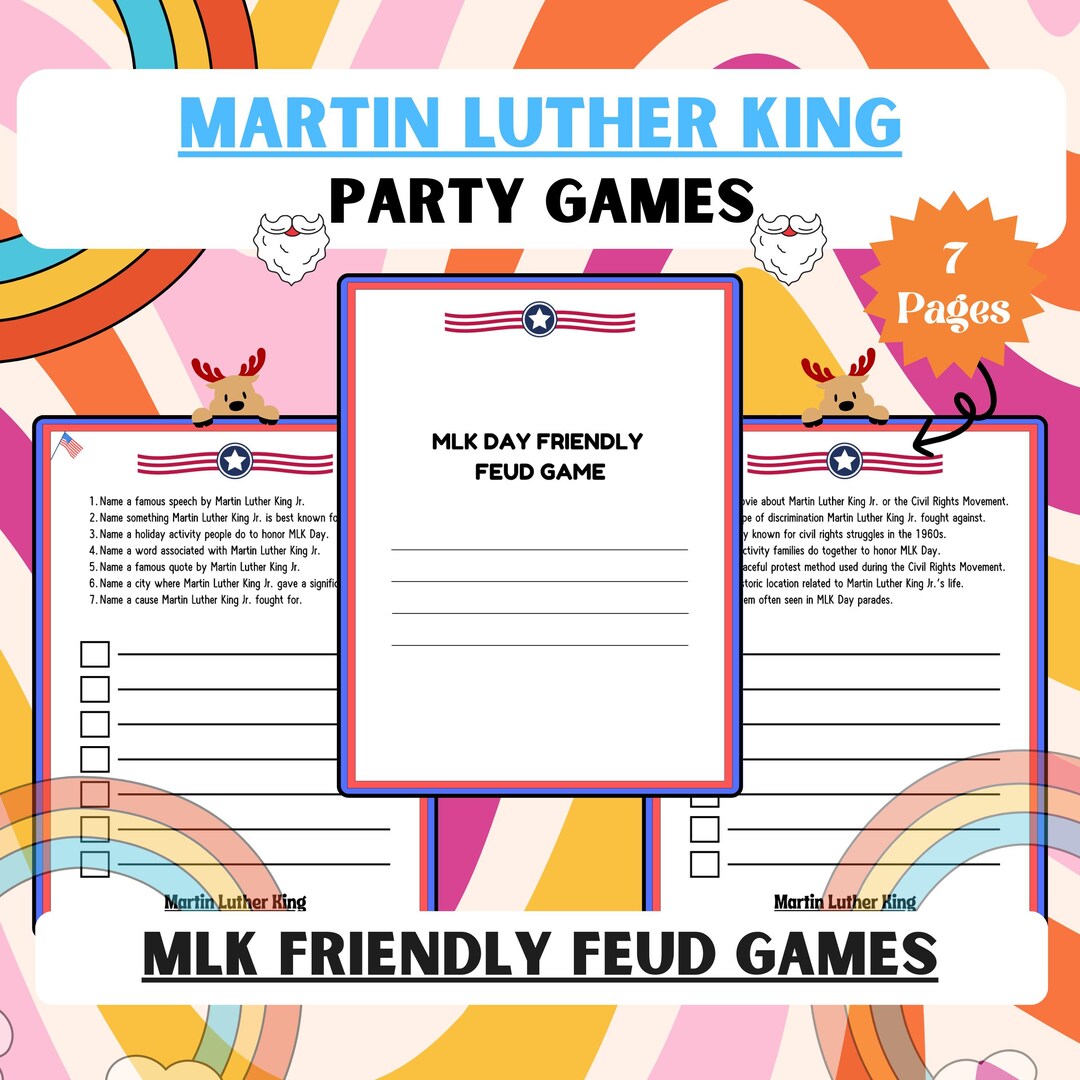 MLK Day Friendly Feud Martin Luther King Games MLK Day Games Black ...