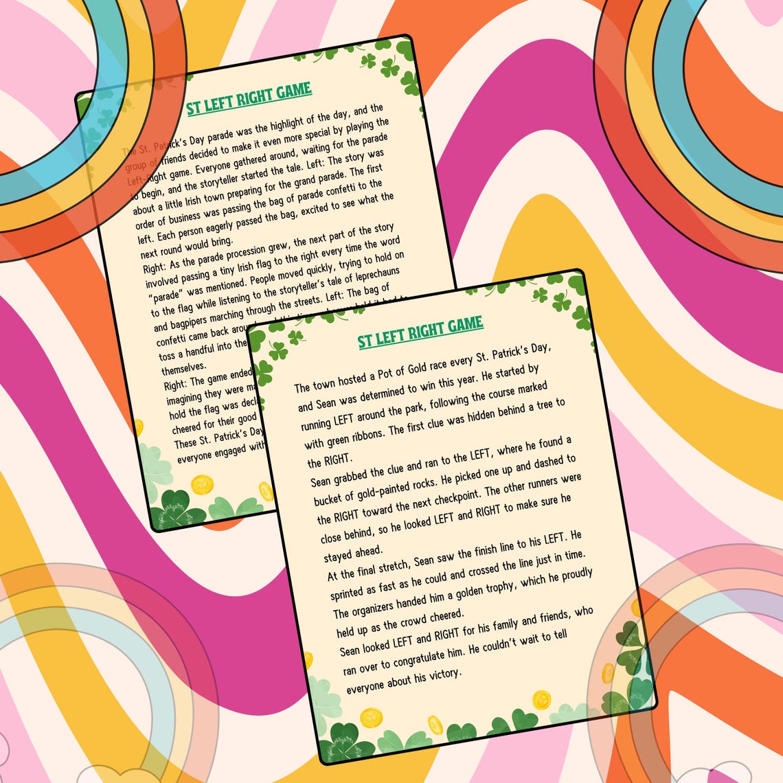 St. Patrick’s Day Left Right Game | St Patrick's Day Activity for Teens ...