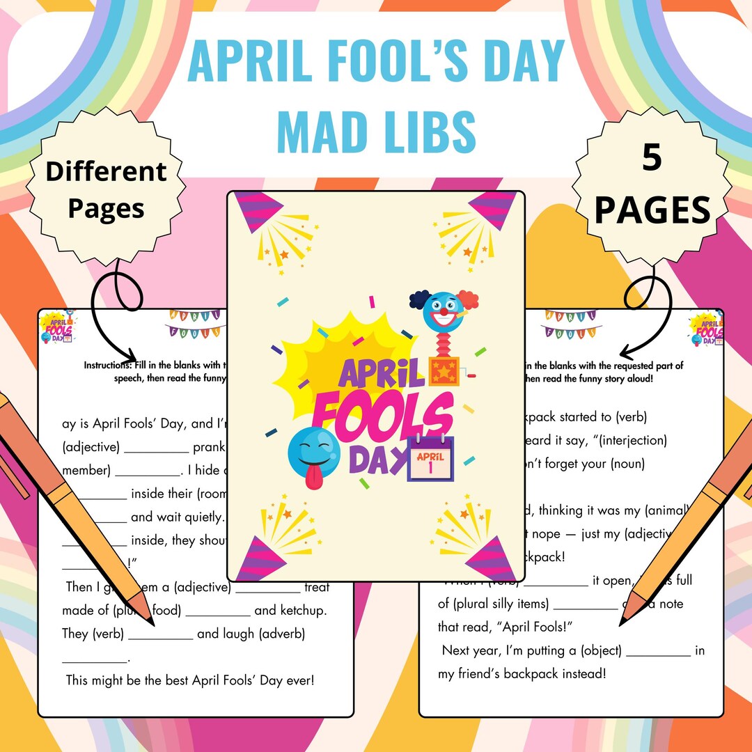 April Fool's Day Mad Libs Printable | April Fools Party Games ...