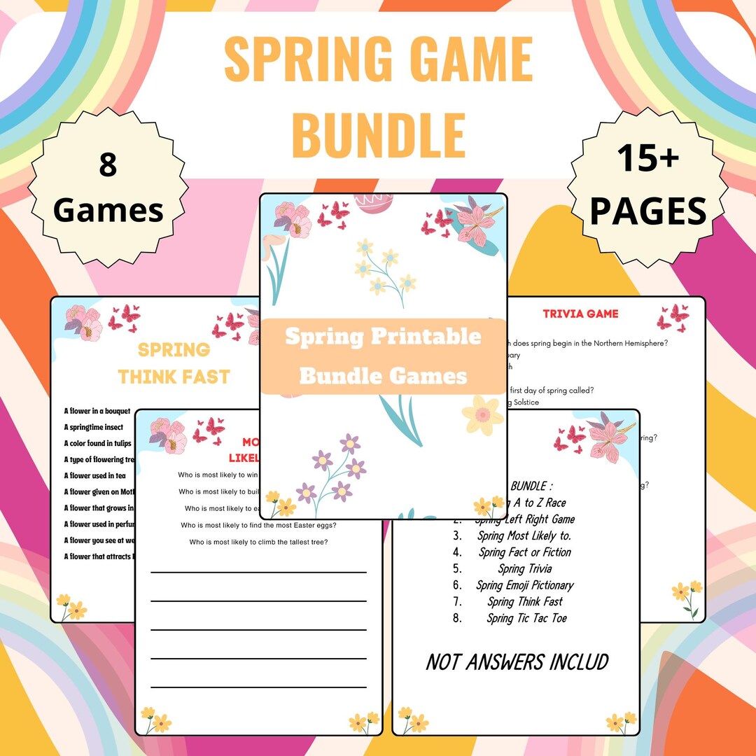 Spring Garden Printable Games | Spring Flower Games | Spring Word Games ...