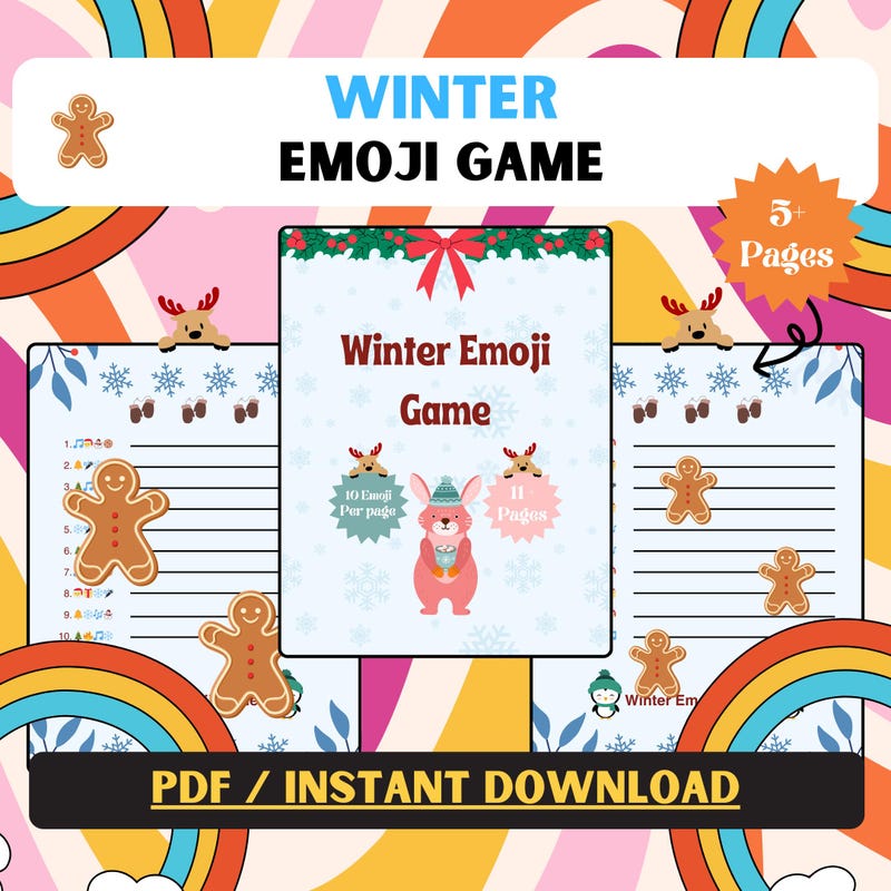 Winter Emoji Pictionary - Etsy