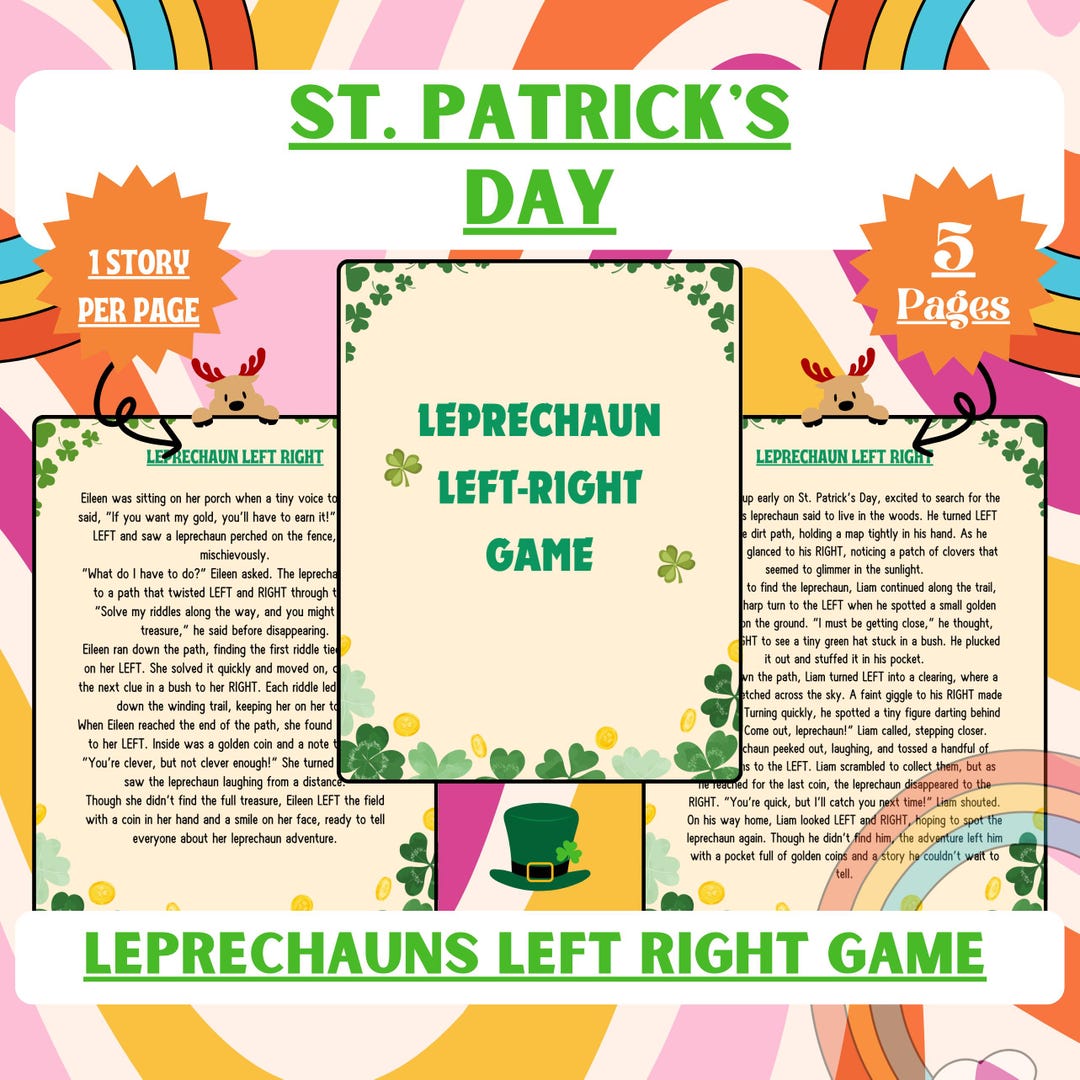 Leprechaun Left-right Game | St Patrick's Day Activity for Teens, Adult ...