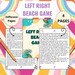 Beach Party Left Right Game: Summer Pass the Prize (printable Game) - Etsy