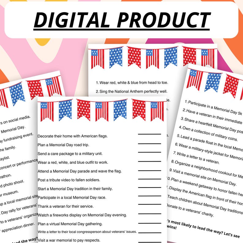 Memorial Day Most Likely to Game | Funny Adult Icebreaker Games Groups ...