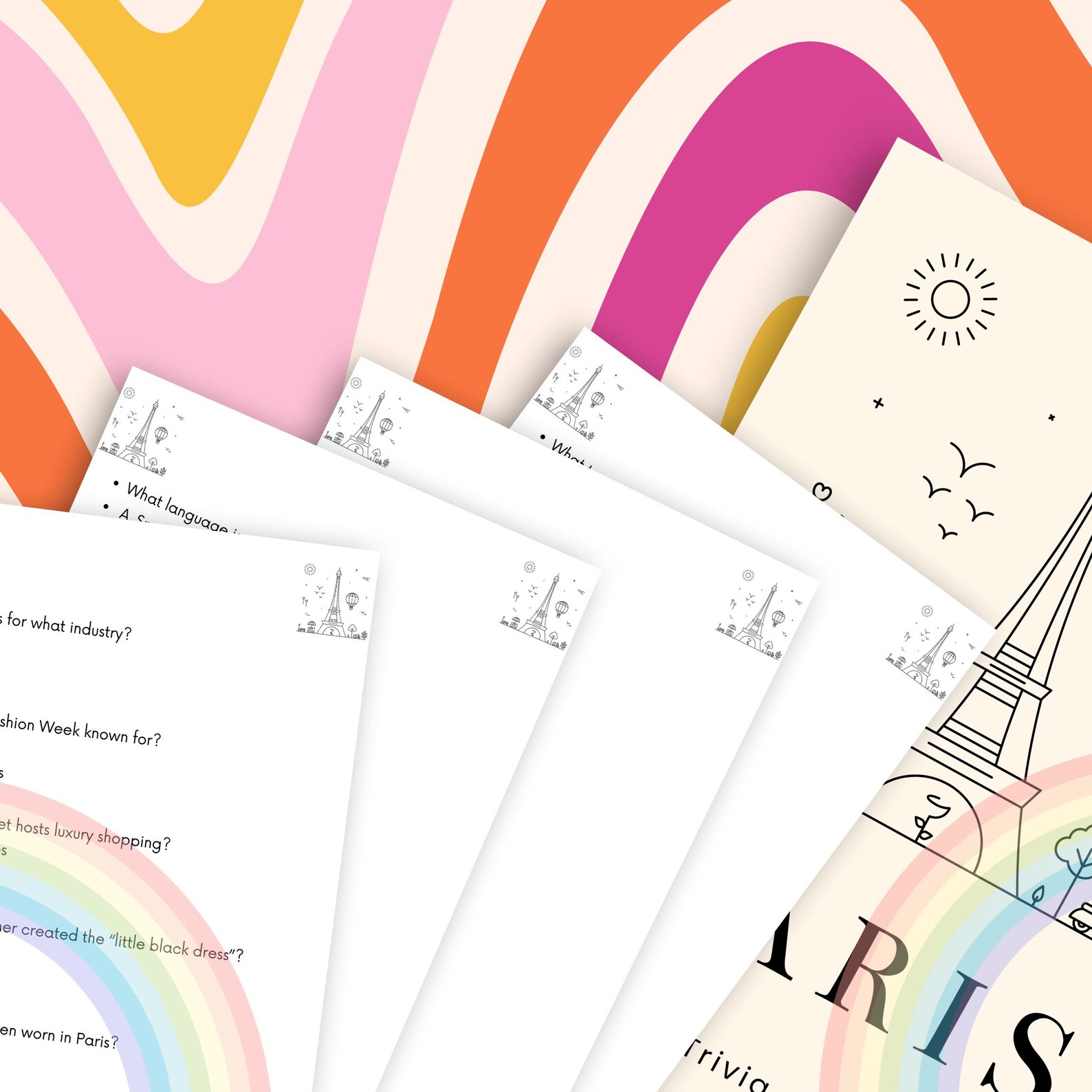 Paris Trivia Game | Paris Party Game for Teens & Adults | Fun French ...