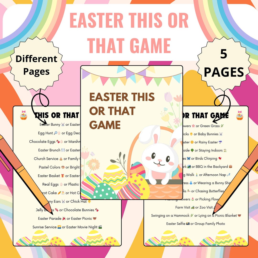 Easter This or That Game | Easter Would You Rather | Fun Easter Game ...