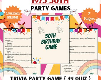 50 Year Reunion Game | 1975 Fun Facts | Back Class of 1975 | 1975 ...