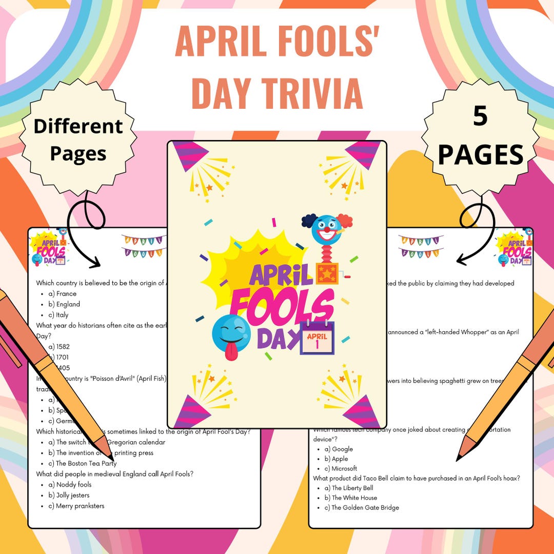 April Fools' Day Trivia | Trivia Multiple Choice | April Fools' Day ...