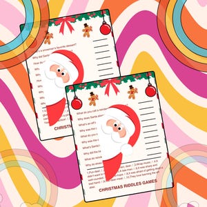 Christmas Riddles Game Printable Holiday Party Game Fun Christmas ...