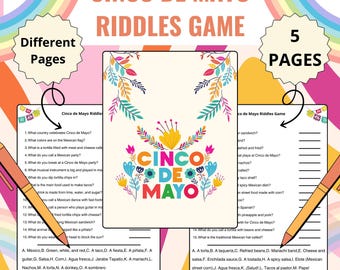 Cinco De Mayo Riddles Party Game | Mexican Party Game | Fiesta Jokes ...