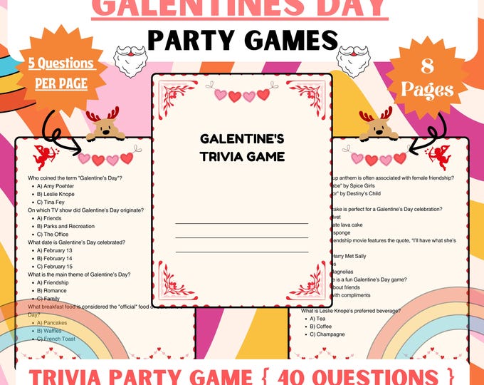 Galentines Day Trivia Game, Printable Galentine's Day Game, Galentines ...