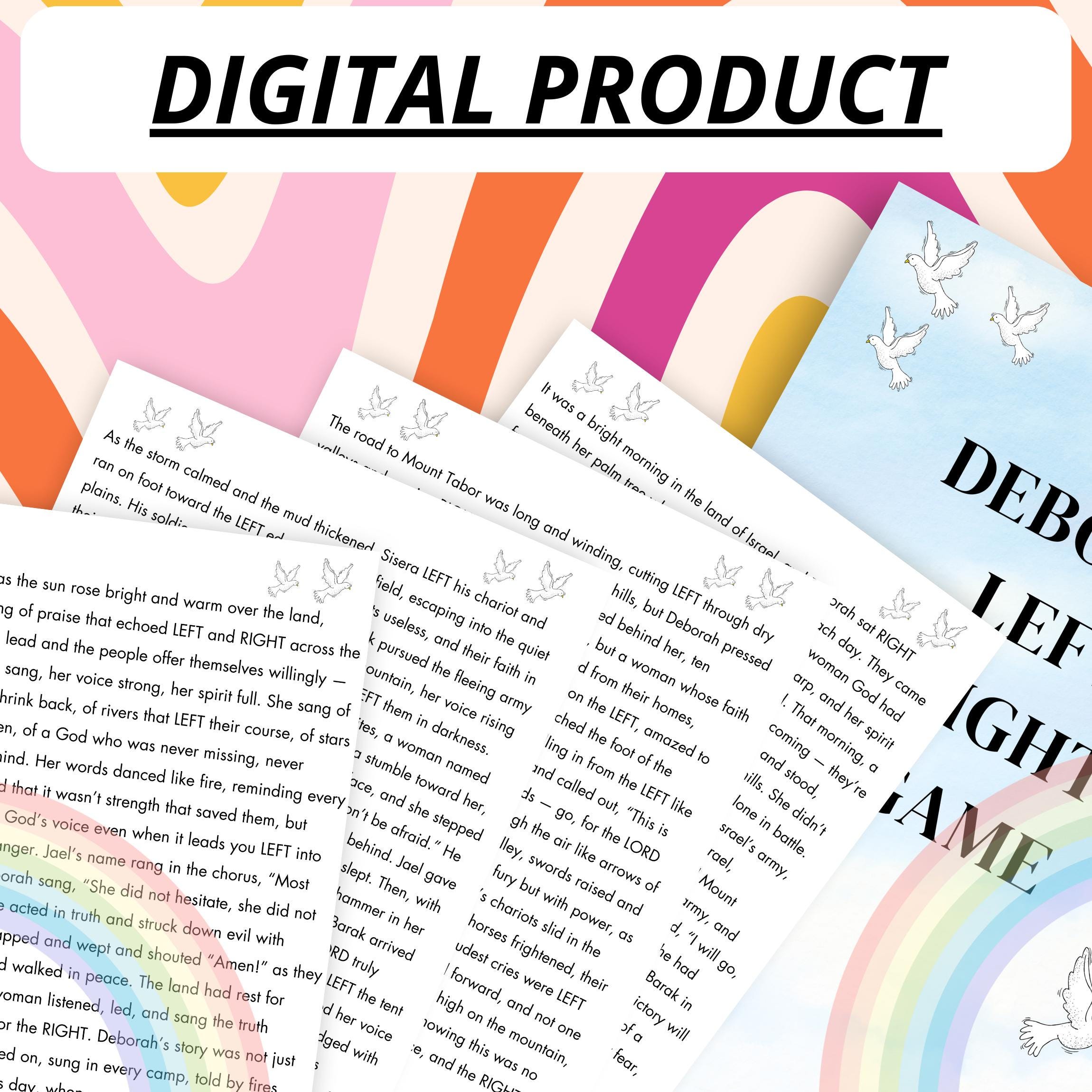 Deborah Bible Story Game: Christian Left Right Printable - Etsy