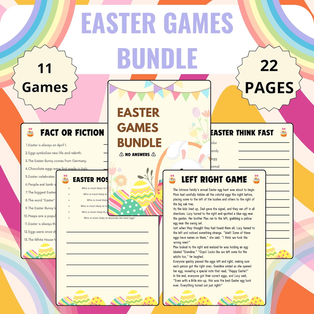 Easter Trivia Game | Printable Easter Games | Easter Party Games ...