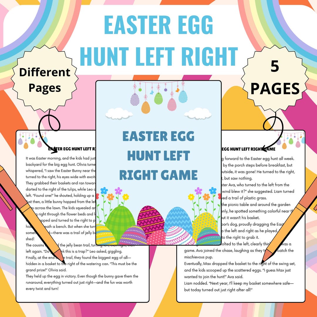 Left Right Easter Game | Pass the Prize Gift Exchange Game | Easter Egg ...