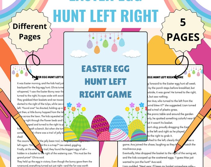 Left Right Easter Game | Pass the Prize Gift Exchange Game | Easter Egg ...