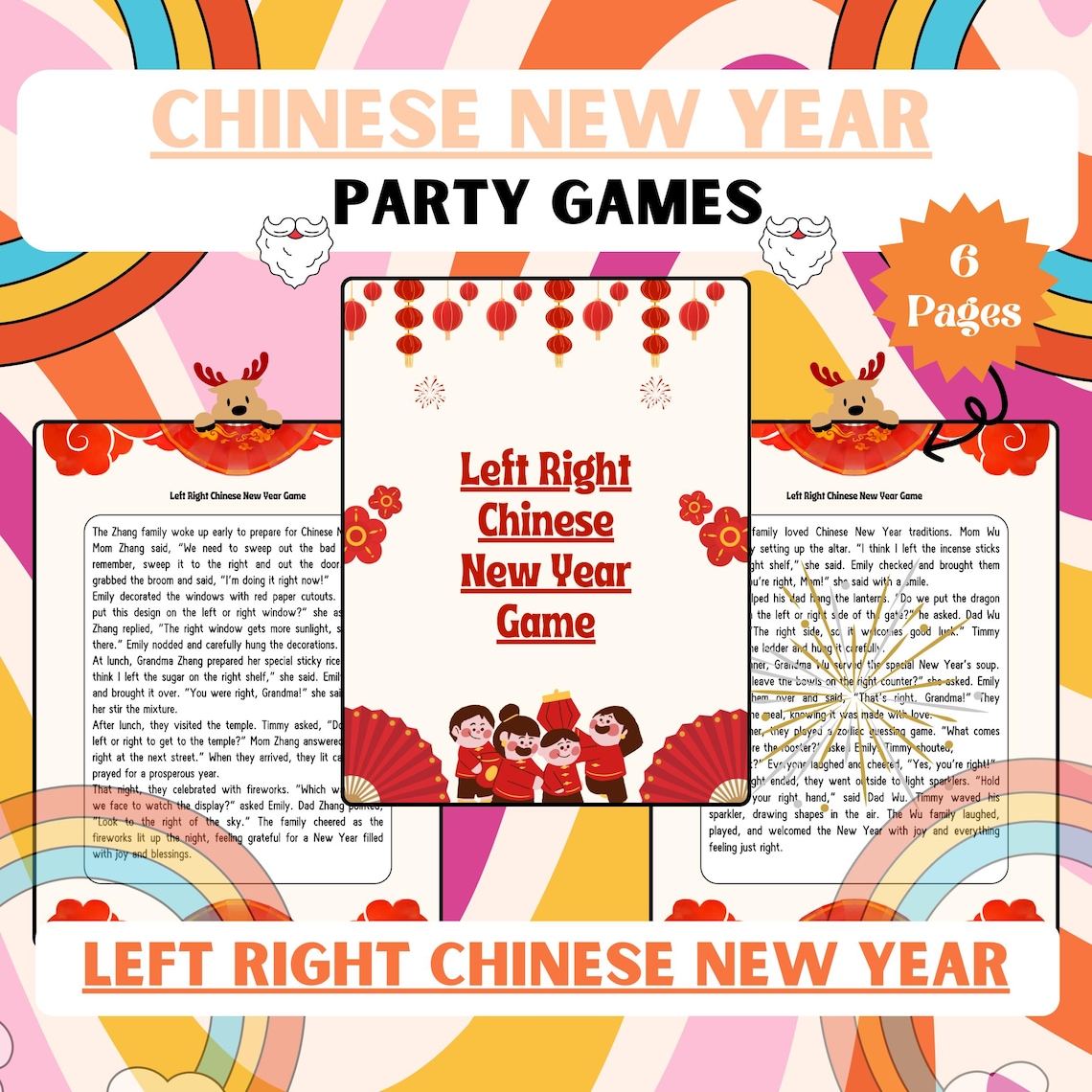 Left Right Chinese New Year Game | 2025 Lunar New Year Gift Exchange ...