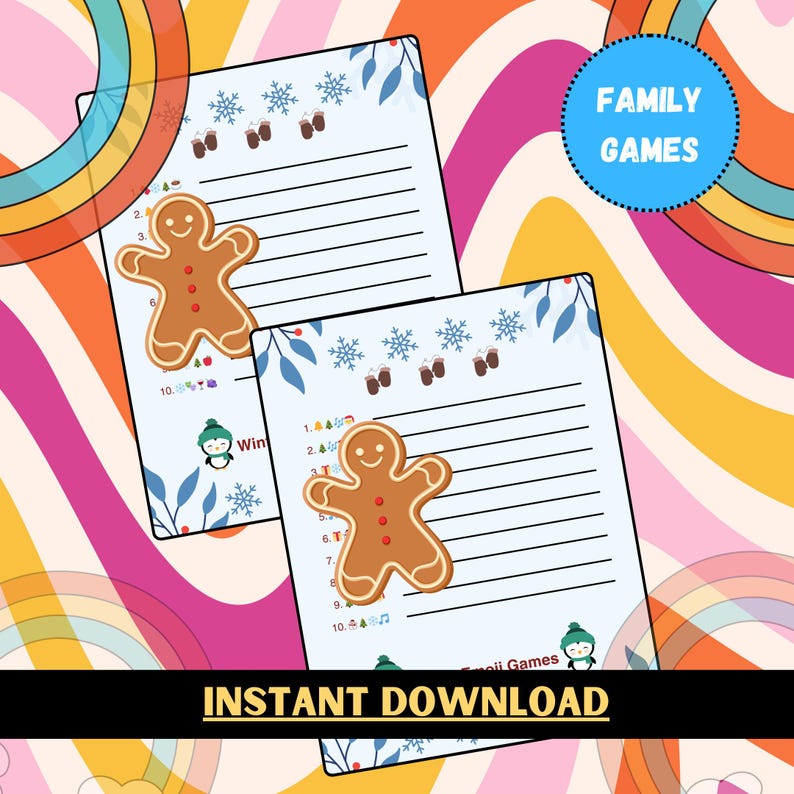 Winter Emoji Pictionary Game | Holiday Party Activity | Fun Winter Game ...