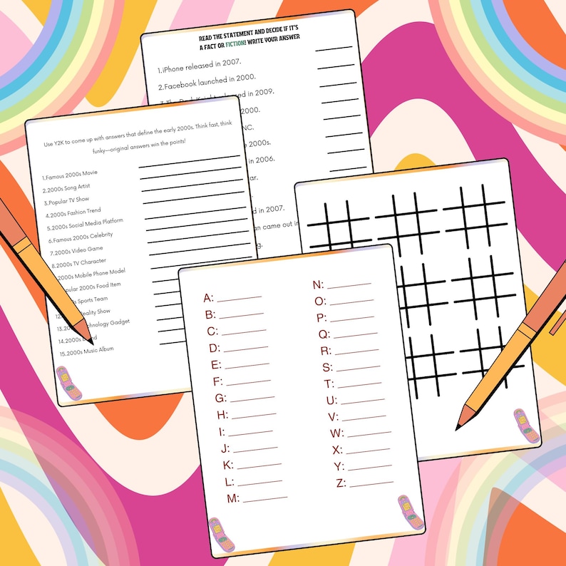 2000s Theme Party Games Bundle, Printable 2000s Birthday Party ...