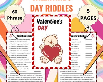 Valentine Riddles Game for Kids | Printable Valentine Party Game ...