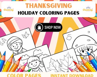 Thanksgiving Coloring Pages for Kids Printable Download Fall Autumn ...