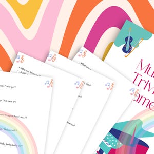 Music Trivia, Music Trivia Game, Printable Music Trivia, Printable ...