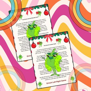 Christmas Grinch Gift Exchange Game 15 Grinch Left Right Game Pass the ...