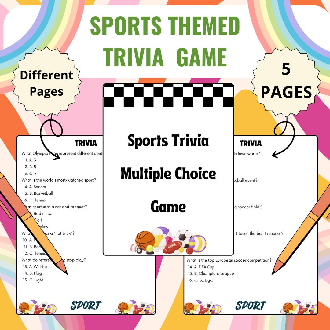 Sports Trivia | Printable Sports Trivia Game | Sports Trivia Game ...