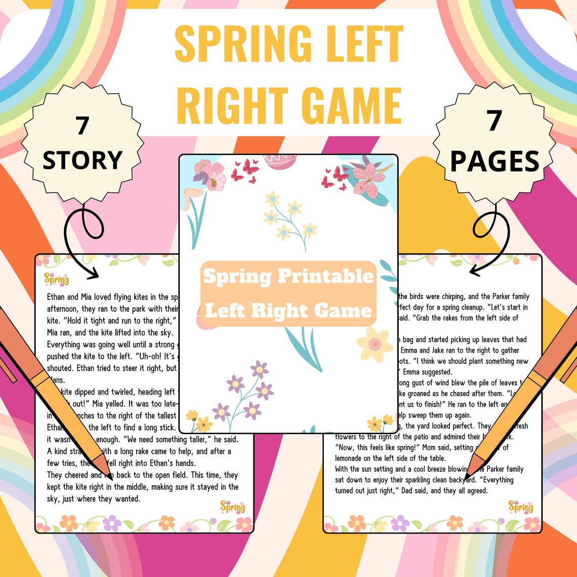 Spring Left Right Game | Springtime Pass the Present | Activities for ...