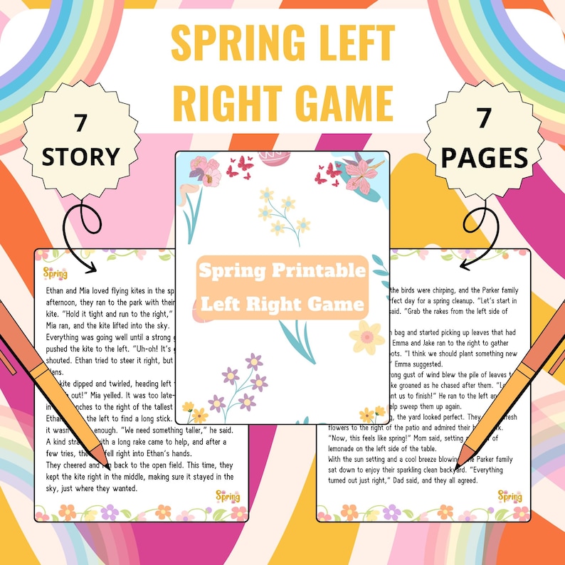 Spring Left Right Game | Springtime Pass the Present | Activities for ...