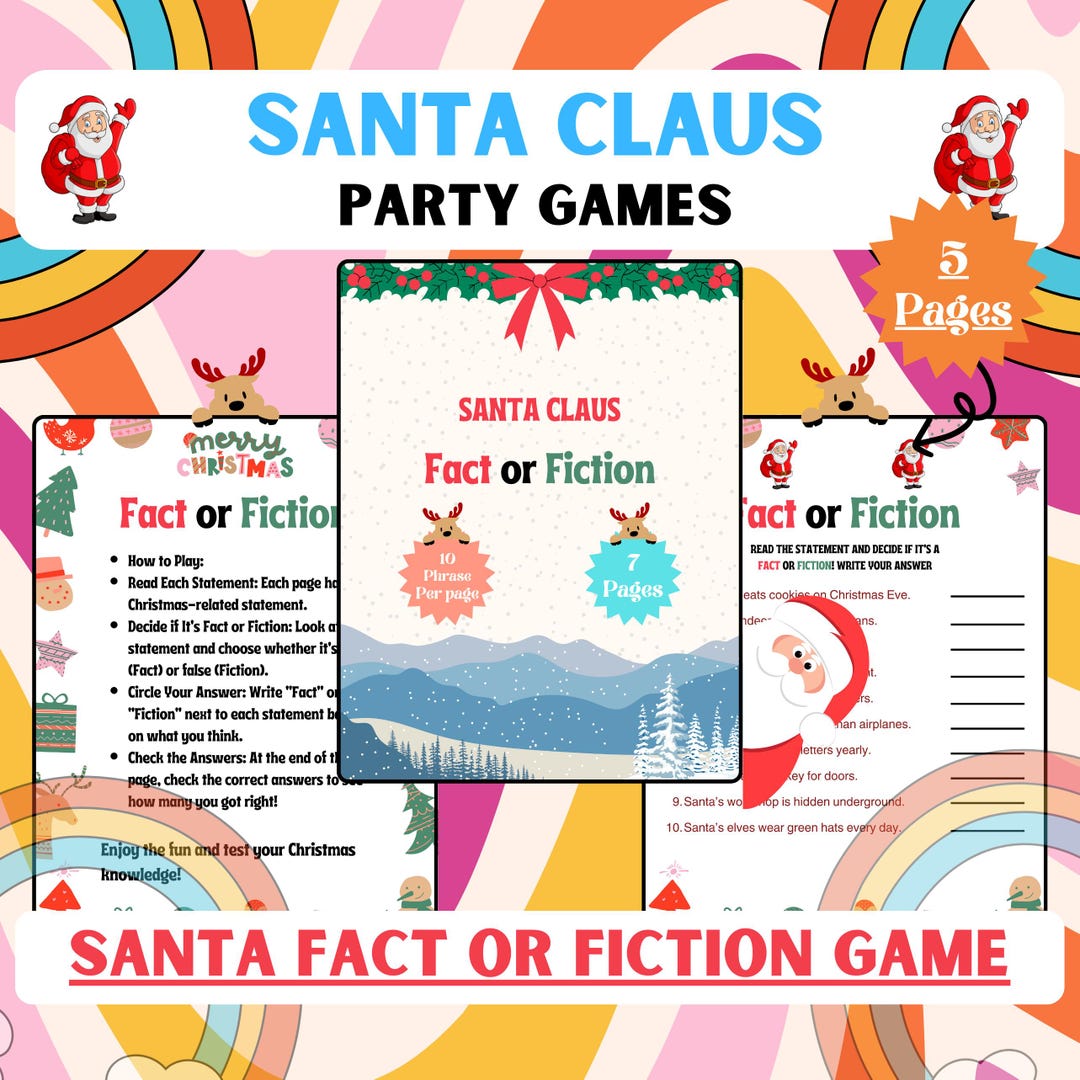 Santa Claus Fact or Fiction Game | Santa Edition Game | Fun Christmas ...