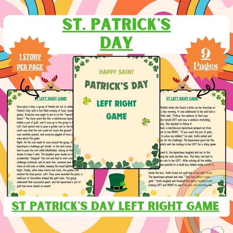 St. Patrick’s Day Left Right Game | St Patrick's Day Activity for Teens ...