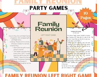 Family Reunion Left Right Game | Printable Party Activity | Family ...