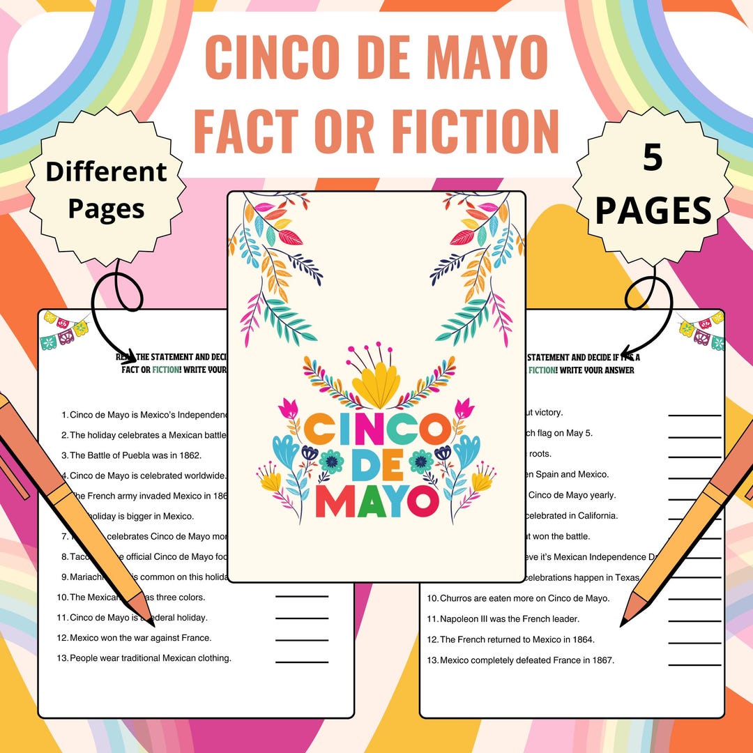 Cinco De Mayo Fact or Fiction Game | Cinco De Mayo Trivia Quiz | Cinco ...