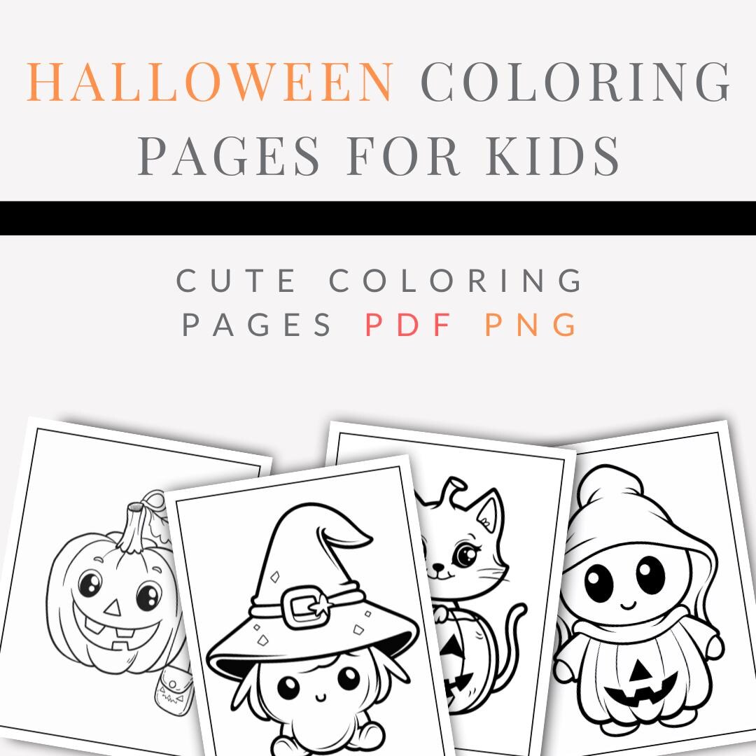 62 Halloween Coloring Pages for Kids, Printable Coloring Pages ...