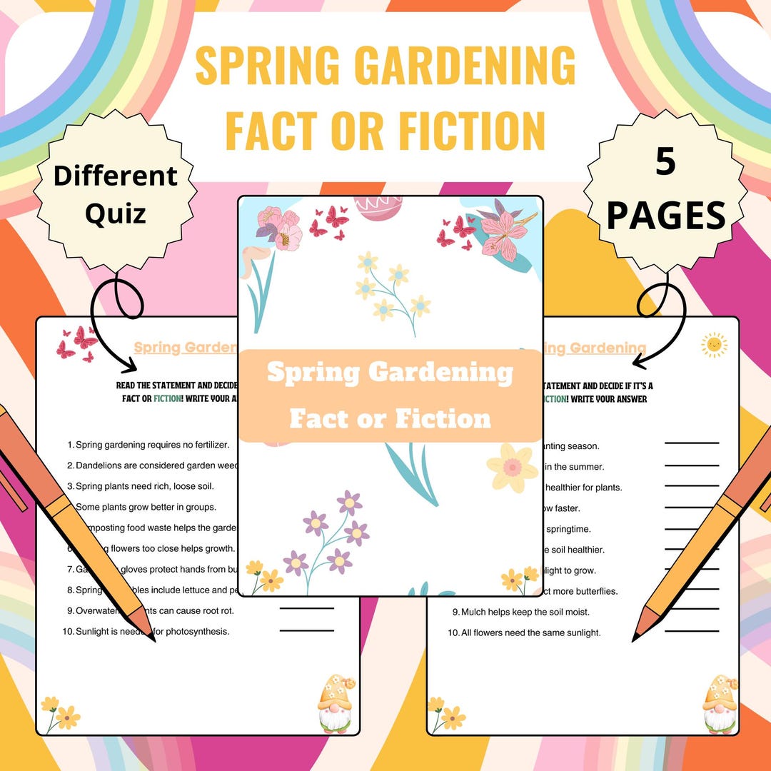 Spring Green Thumb Trivia Game | Gardening Trivia | Fact or Fiction ...