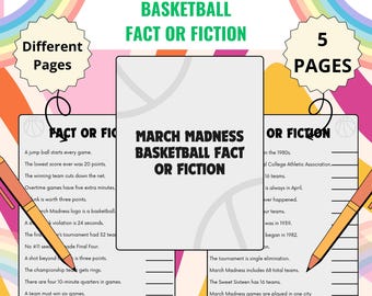 Basketball Trivia Game L Fun Basketball Games L Printable Basketball ...