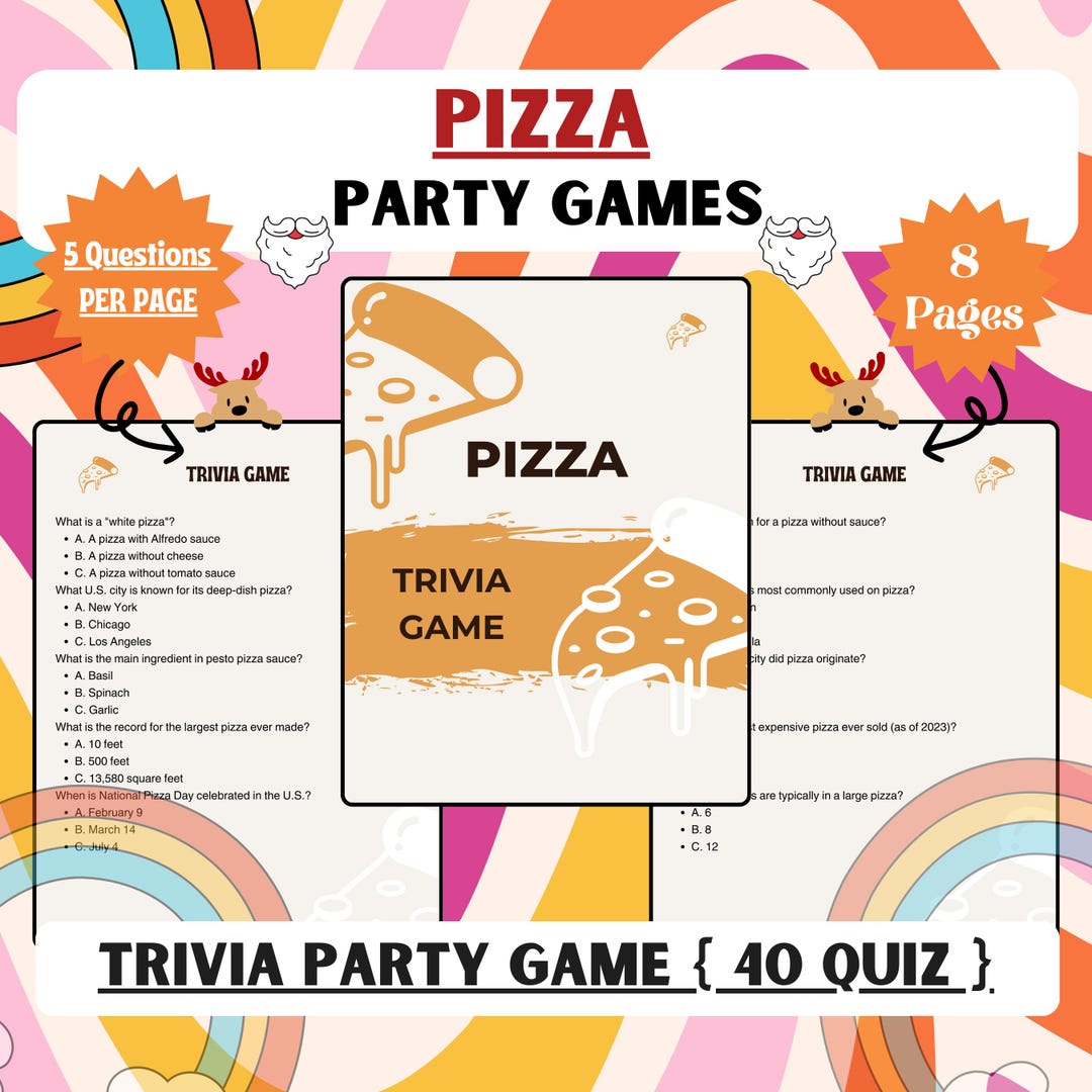 Pizza Trivia Game | Fun Pizza Quiz for Kids and Adults | Pizza Party ...