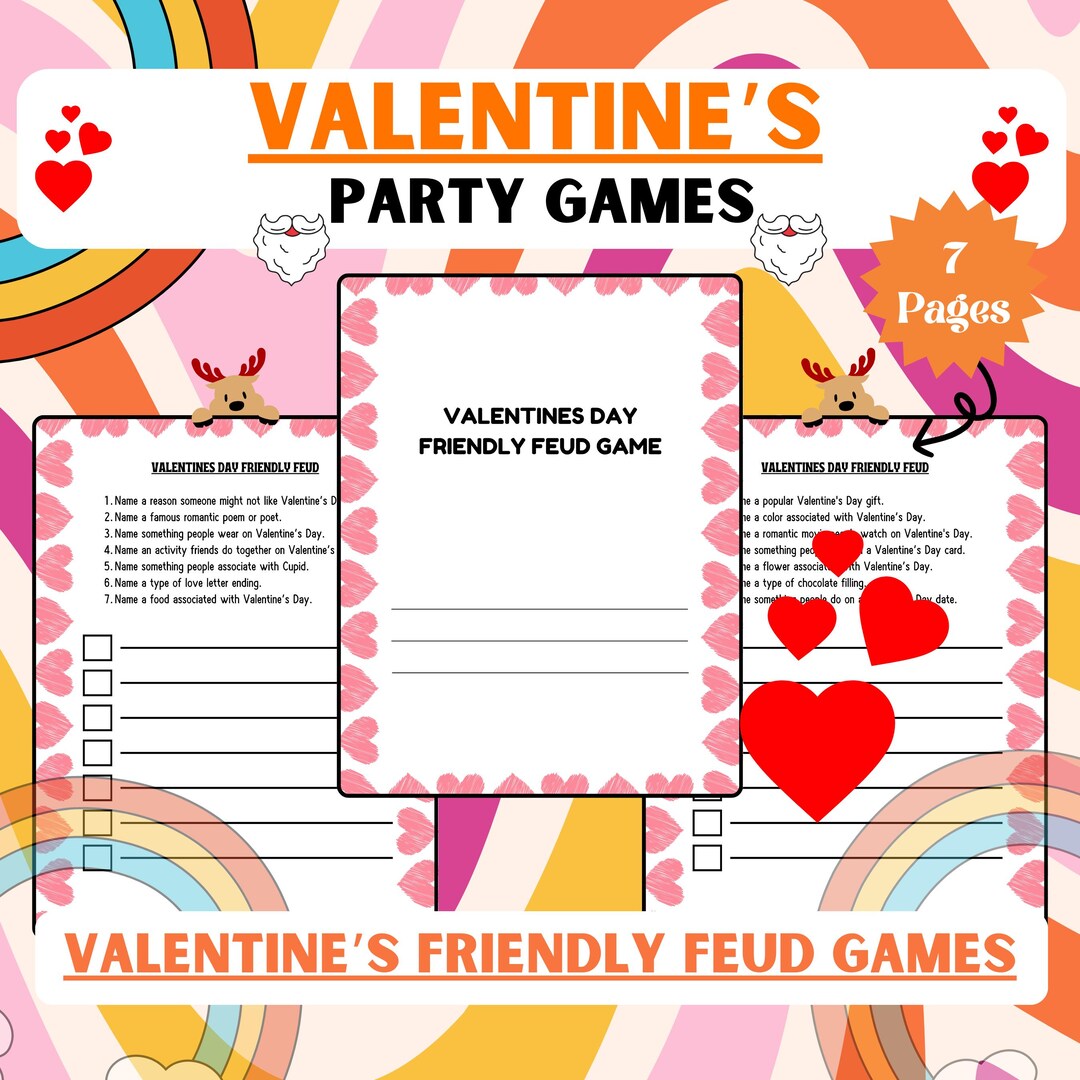 Valentines Day Friendly Feud | Valentines Day Party Trivia Game ...