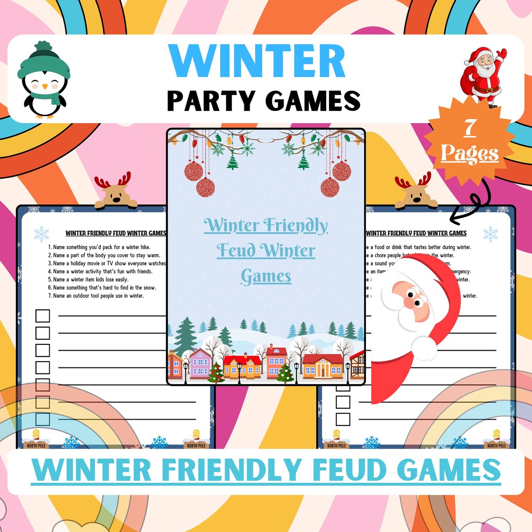 Winter Friendly Feud | Winter Party Games | Family Friendly Feud ...