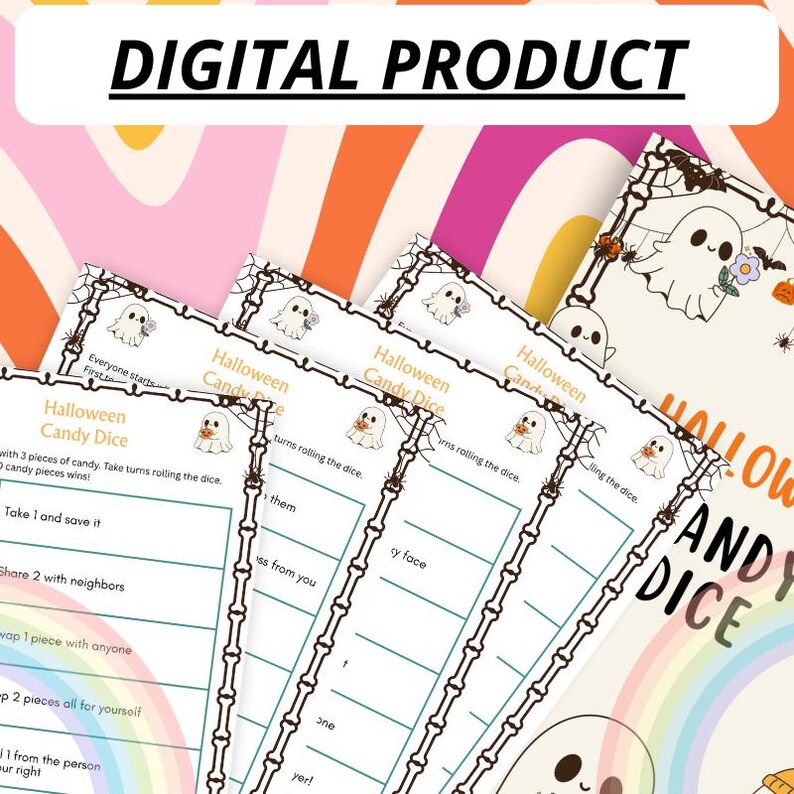 Halloween Candy Exchange Dice Game, Halloween-themed Game for Spooky ...